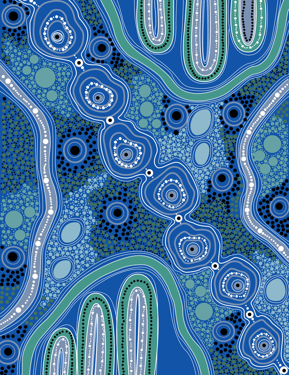 Art Rag - Print On Demand - Blue Gum Dharug – Dalmarri