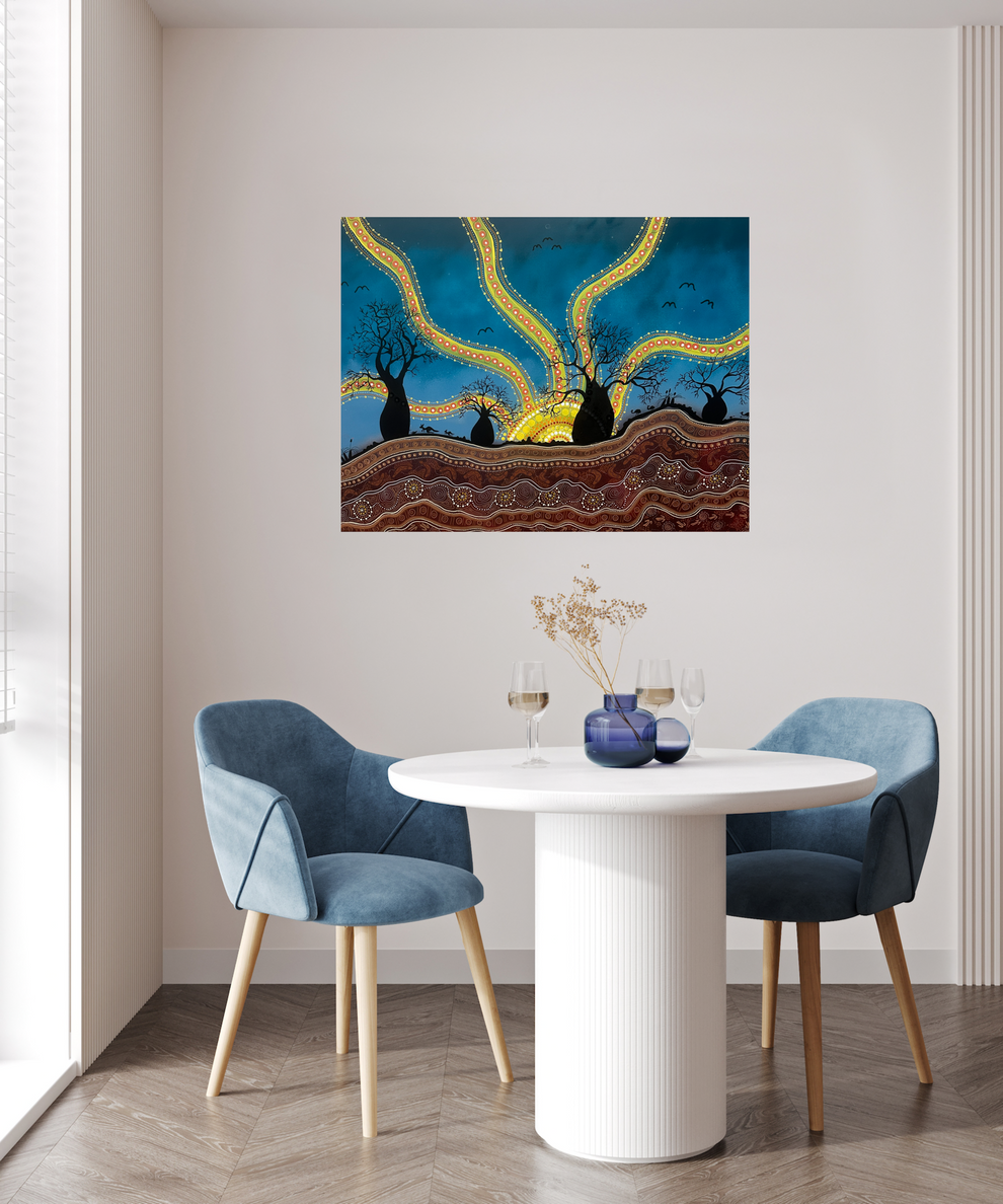 Sunset over the Boab Trees – Dalmarri